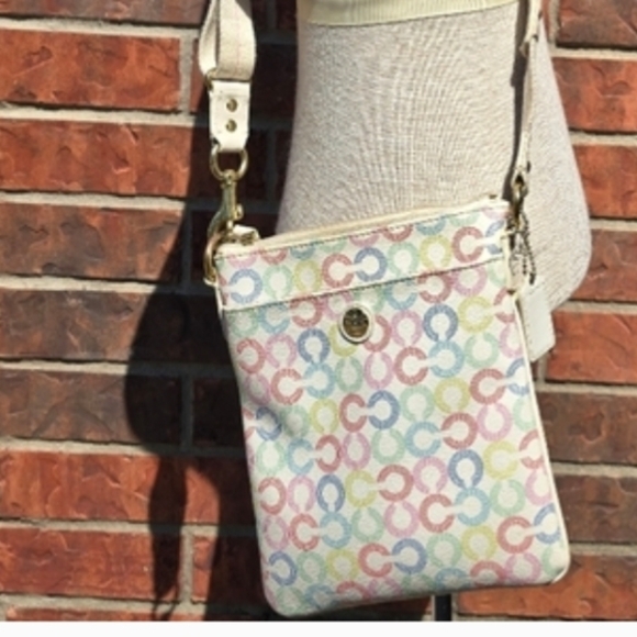Coach | Bags | Coach Multicolor Waverly Signature Canvas Crossbody Bag ...